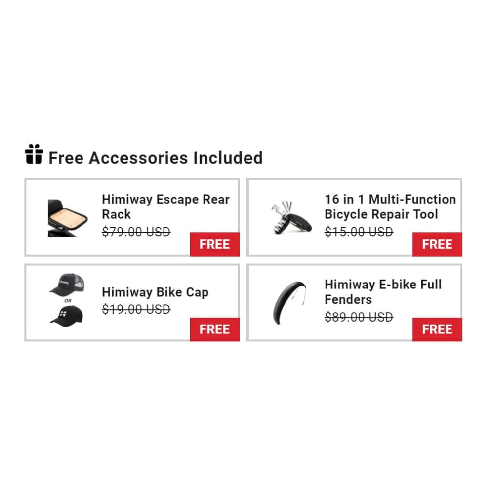 750W Electric Bike - Himiway Escape Pro Moped Style E-Bike | Free Shipping